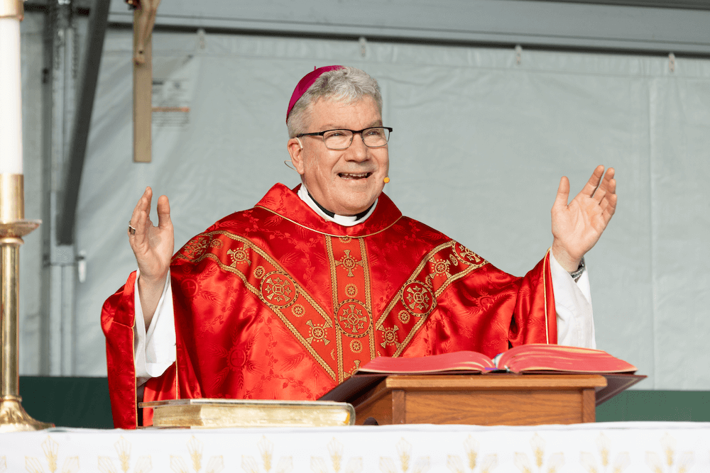 Franciscan University President Offers Thanks to Bishop Monforton